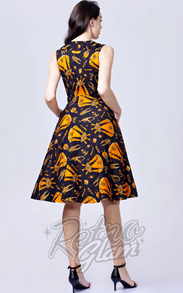 Miss Lulo Jani Dress in Alien Invasion Print - 1XL left only – Retro Glam